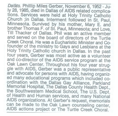 JUL 28 1985 - GERBER PHIL