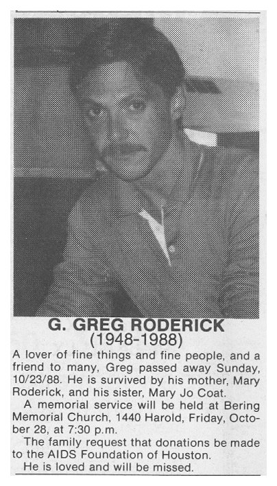 OCT 23 1988 - RODERICK GREGG