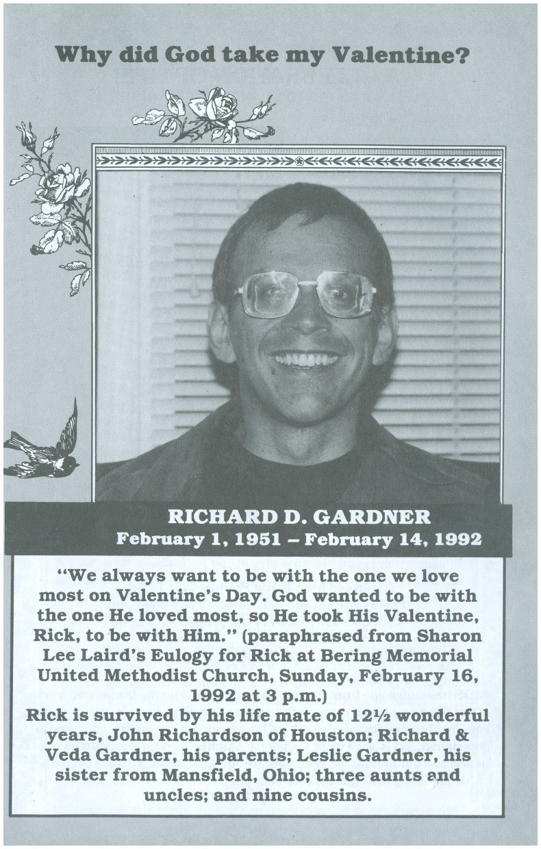 FEB 14 1992 - GARDNER RICHARD