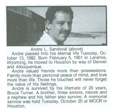 OCT 13 1992 - SANDOVAL ANDRE