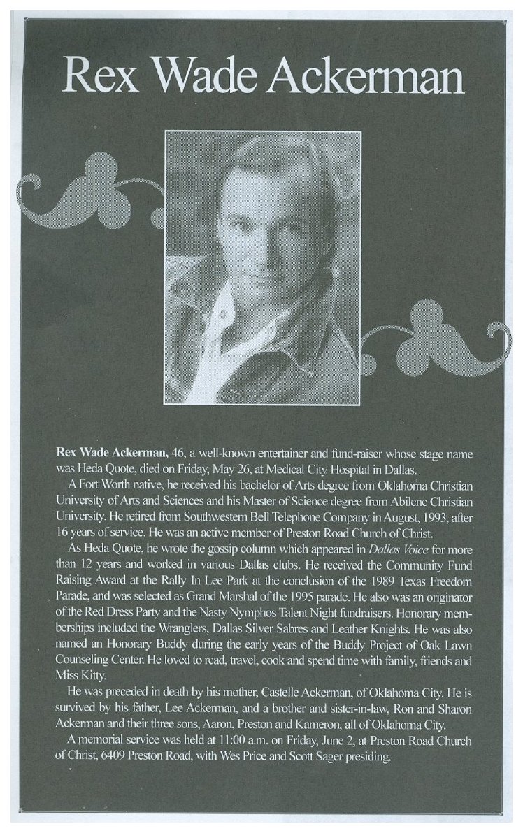 MAY 26 2000 - ACKERMAN REX